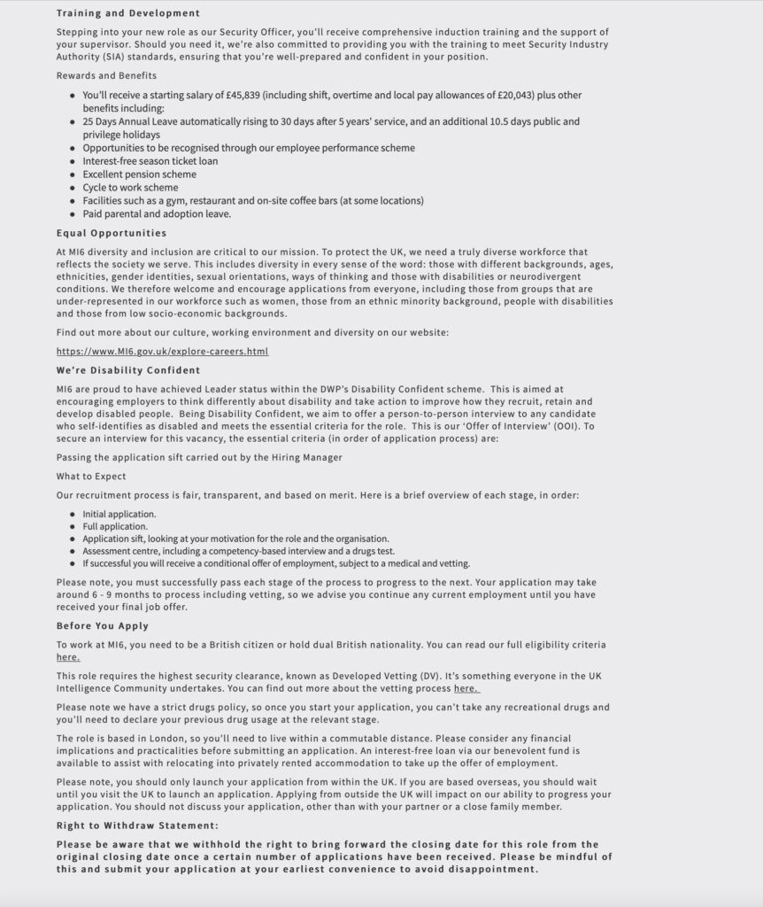 MI6 want security guard to protect real-life James Bonds - What's The Jam