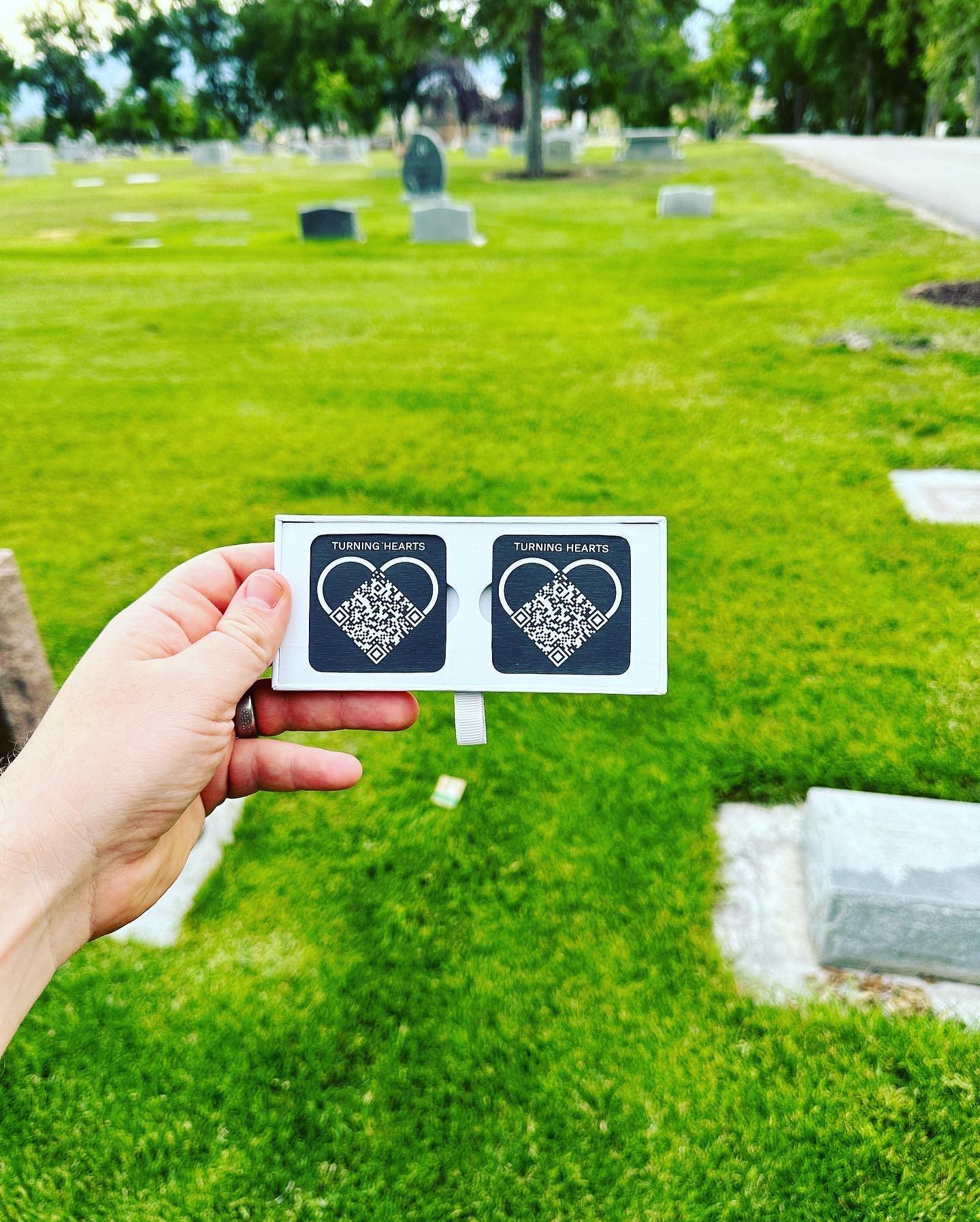 Purchase a Memorial Stone Featuring a QR Code for Accessing Photos and ...