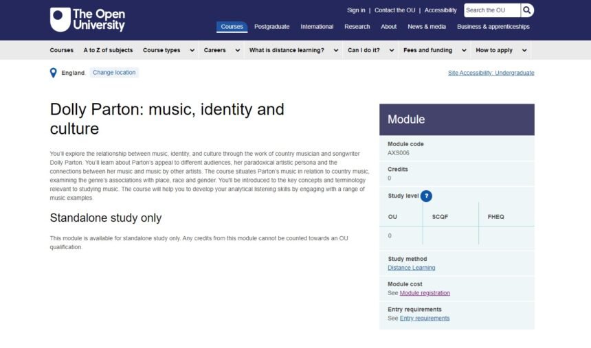 Country music fans can study Dolly Parton at university - What's The Jam