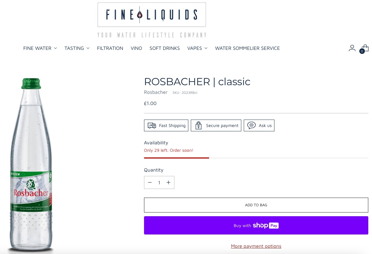 Bottle of WATER on sale for a whopping £7,339 – it’s enough for just ...