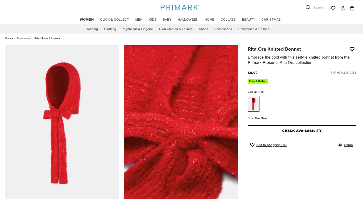 Rita Ora winter hat on sale in Primark for £8 mocked for looking like ...