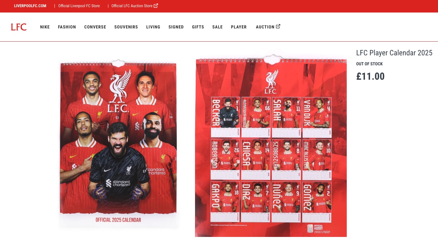 Liverpool have Trent Alexander-Arnold for February in 2025 official ...