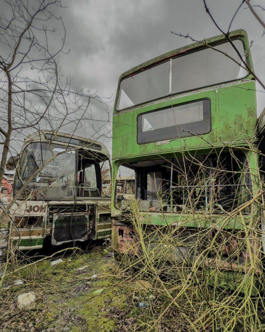 British explorer discovers abandoned ‘bus graveyard’ with double ...