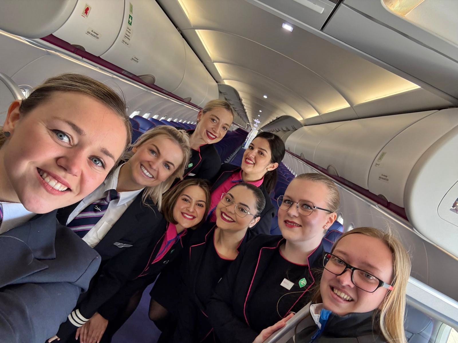 Flight takes off with an all-female team including pilots and cabin ...