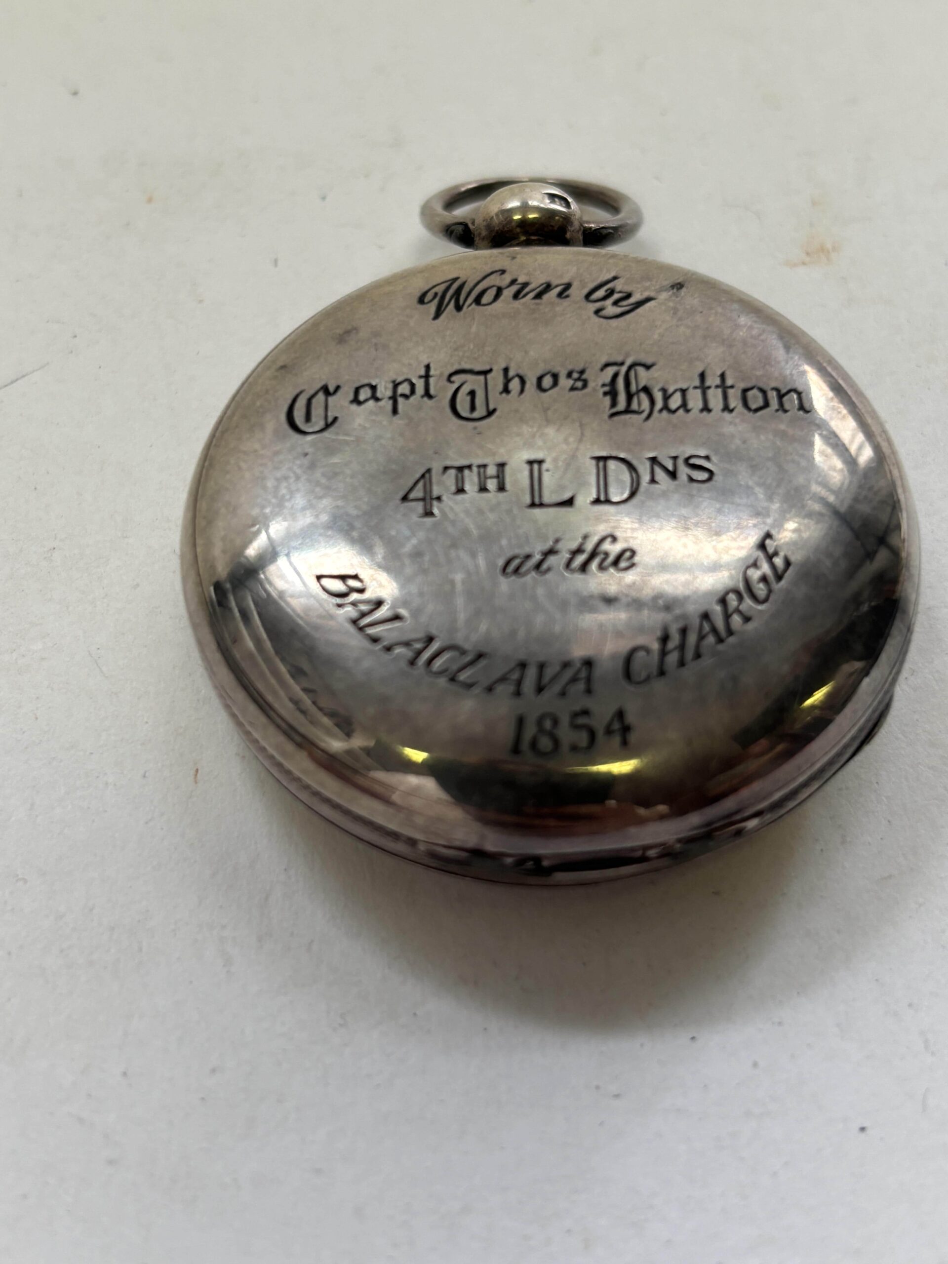 Silver pocket watch belonging to survivor of Charge of the Light ...